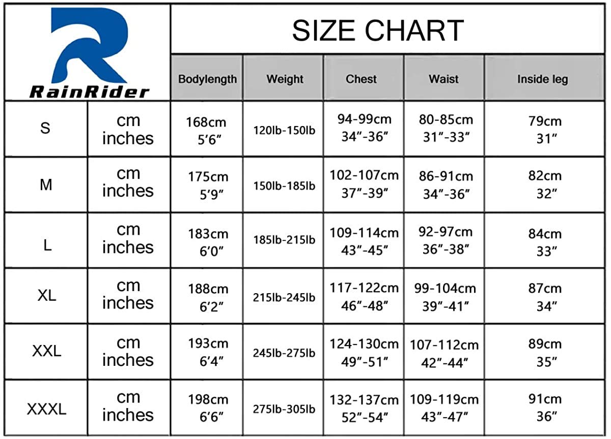 RainRider Rain Suits for Men Women Waterproof Hi-Vis Rain Gear Durable Oxford Rain Jacket Coat with Pants(Navy,M)