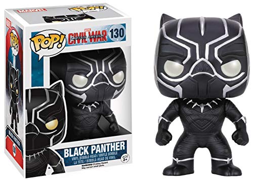 POP Marvel: Captain America 3: Civil War - Black Panther Funko Pop! Vinyl Figure (Bundled with Compatible Pop Box Protector Case), Multicolor, 3.75 inches