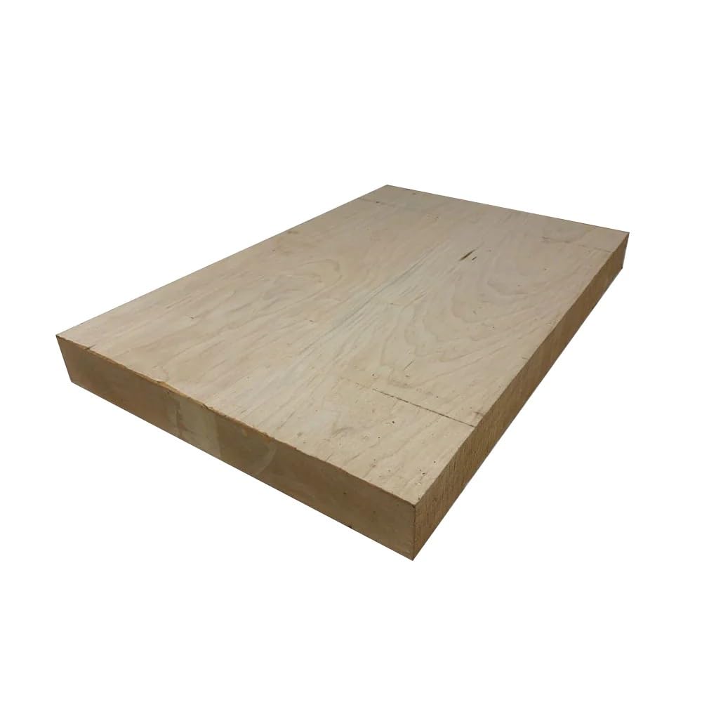Exotic Wood Zone's Hard Maple bass Guitar Body Blank | Electric Guitar Body Blank | Solid Body Electric Guitars Blank | Luthier Tonewood Body Blanks | 21" x 14" x 1-3/4" - Glued (3 Pcs)