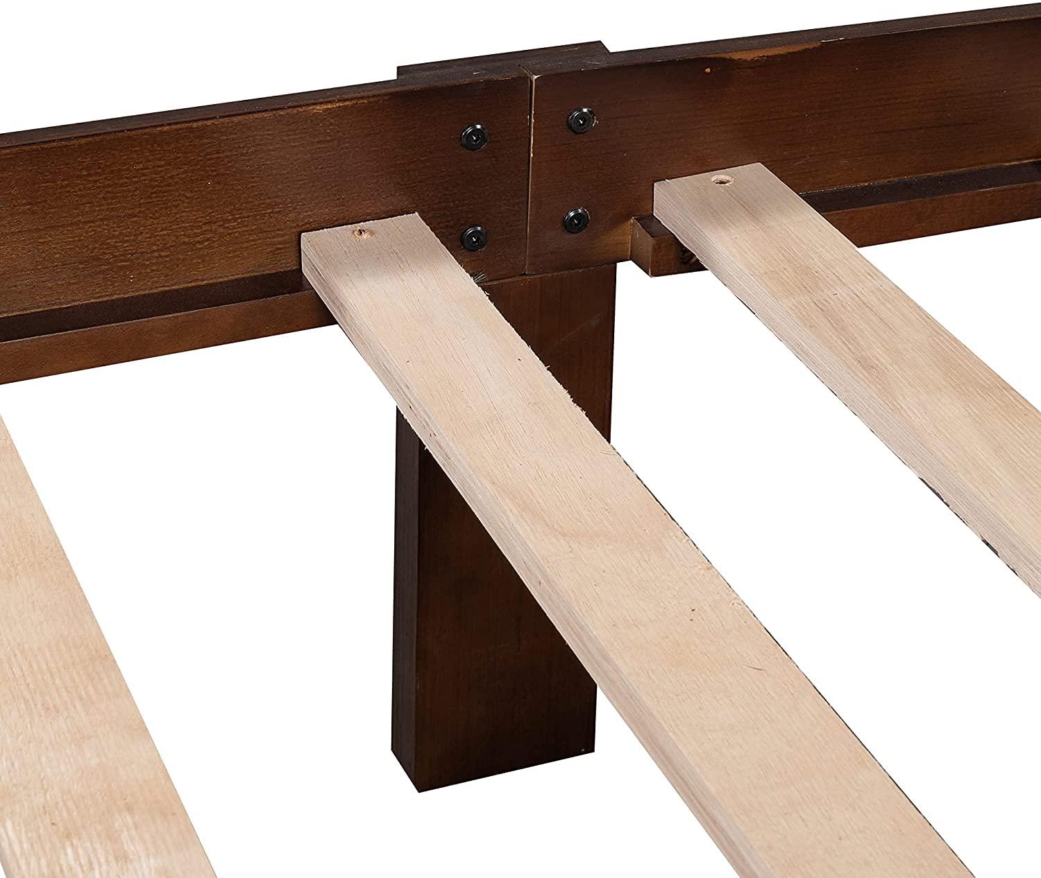 STP-Y Twin Size Platform Bed, Wood Platform Bed Frame with Headboard and Footboard, Solid Wood Legs, Wood Slats Support, No Box Spring Needed, Easy Assembly, Platform Bed Frame for Kids Teens Adults(W