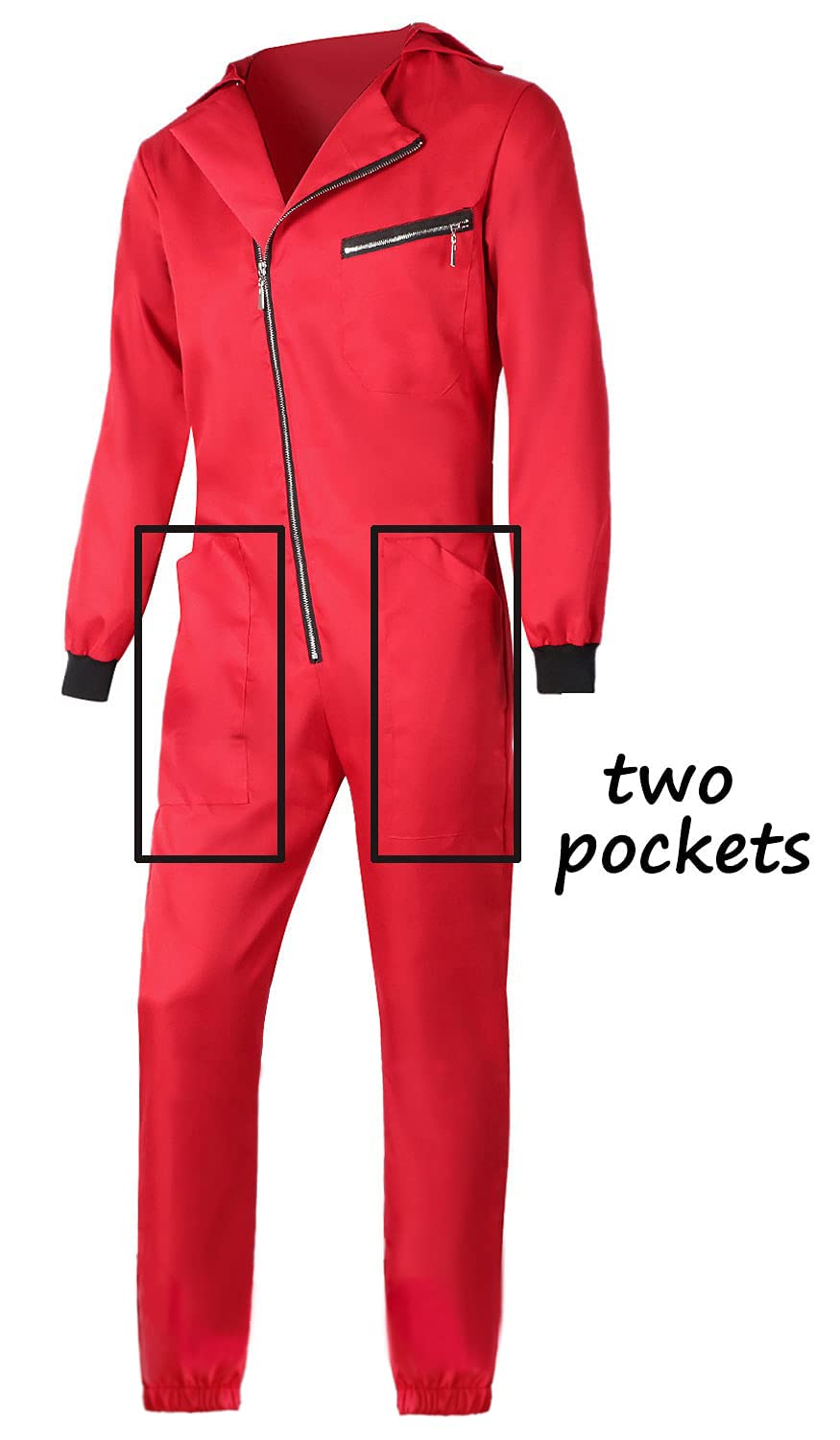 Casa De Papel Money Adult Heist Costume Red Jumpsuit Women Halloween L