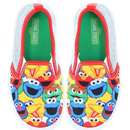 Sesame Street Toddler Sneakers Allover Character Print, Toddler Size 7, Multi