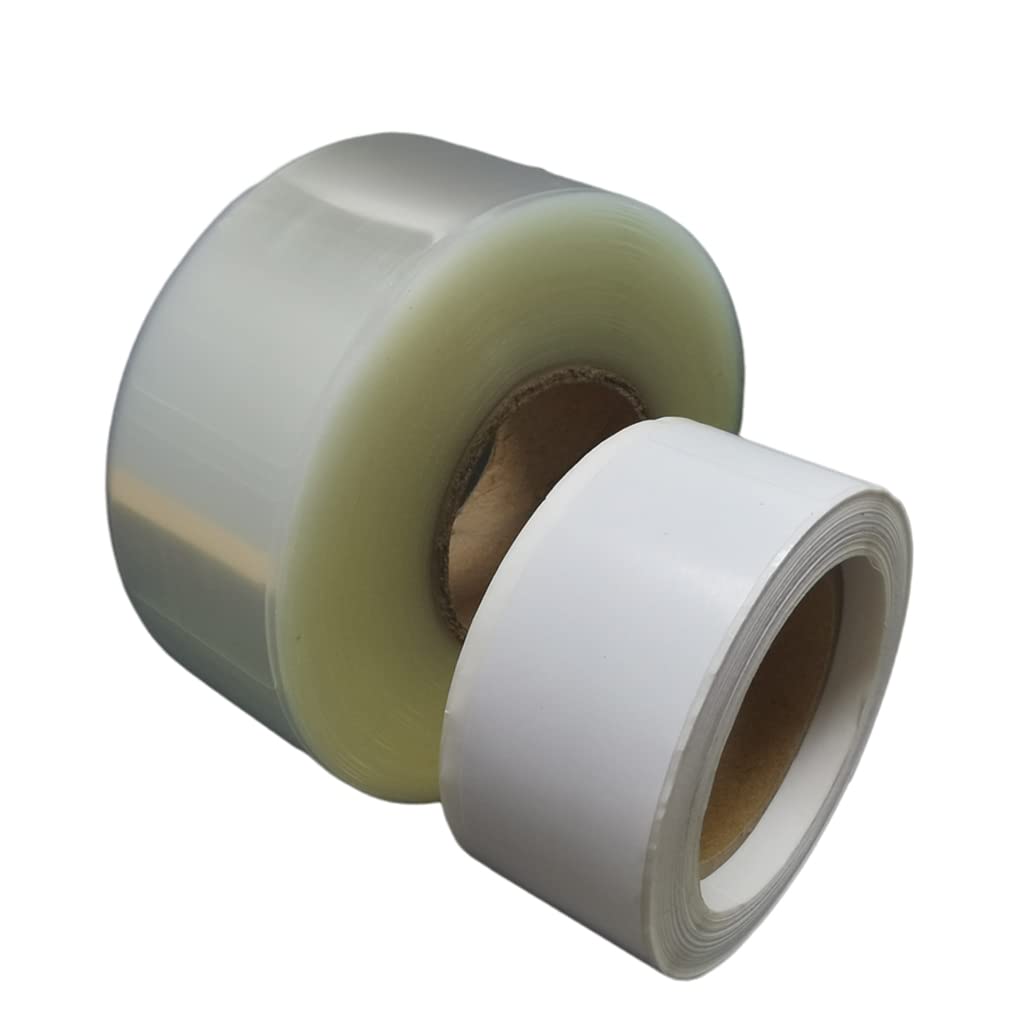 500Pcs Label Protector Clear Labels, Waterproof Labels with 150Pcs Colorful Book Mark Adhesive Labels for Protecting barcodes and Making a Mark or Nametag in Library, Class and Office.