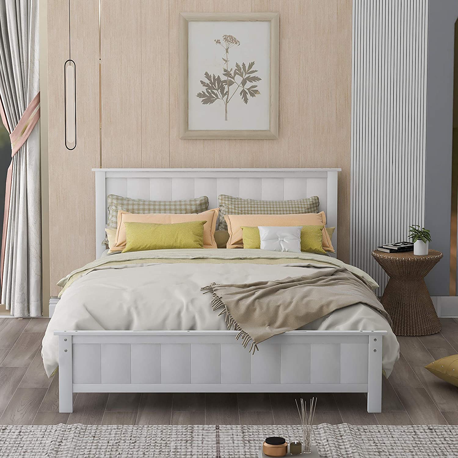 STP-Y Twin Size Platform Bed, Wood Platform Bed Frame with Storage Drawers, Wooden Platform Bed with Headboard for Kids Boys Girls Teens Adults, No Box Spring Needed, Easy Assembly, Gray