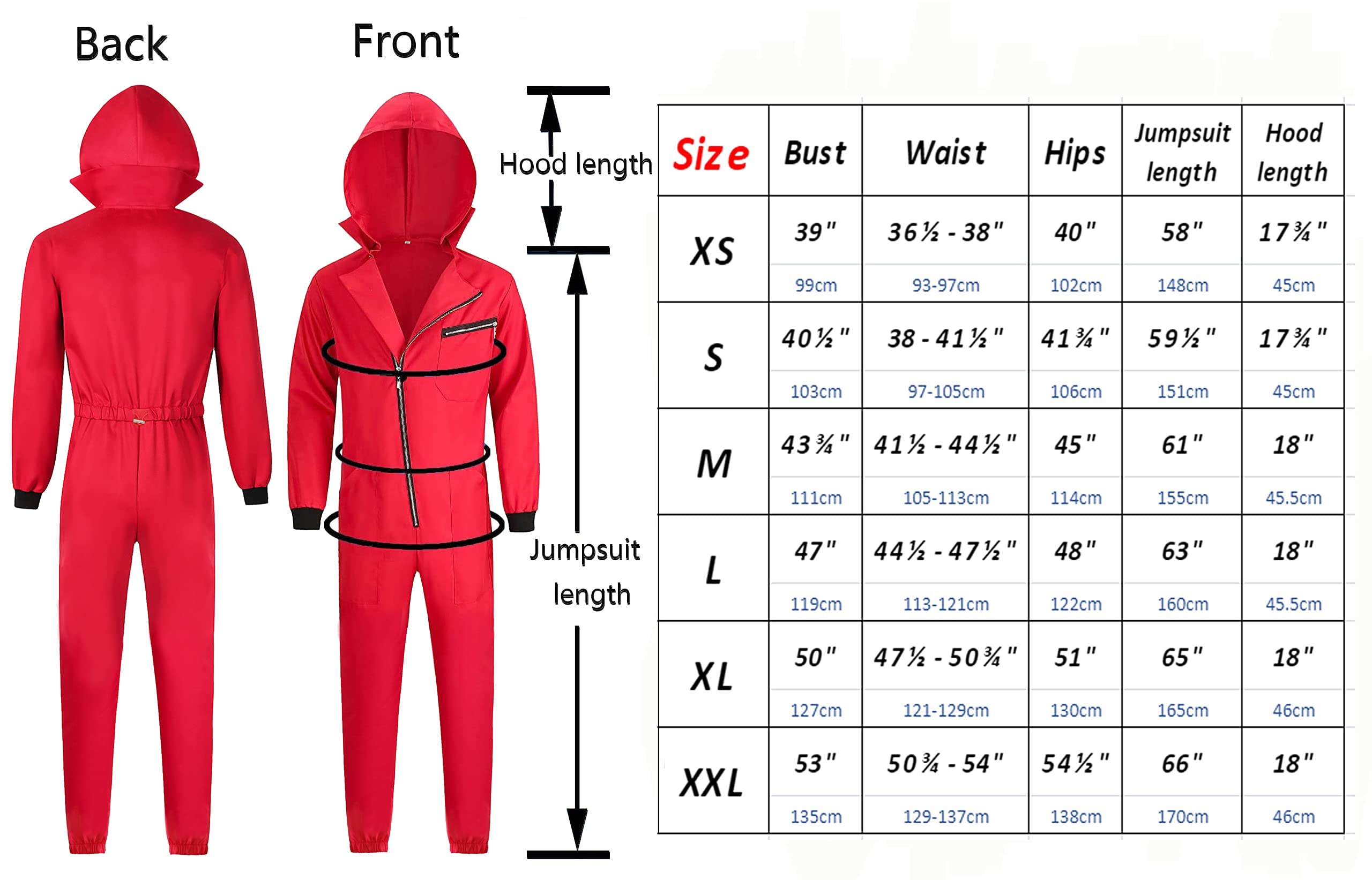 Casa De Papel Money Adult Heist Costume Red Jumpsuit Women Halloween L