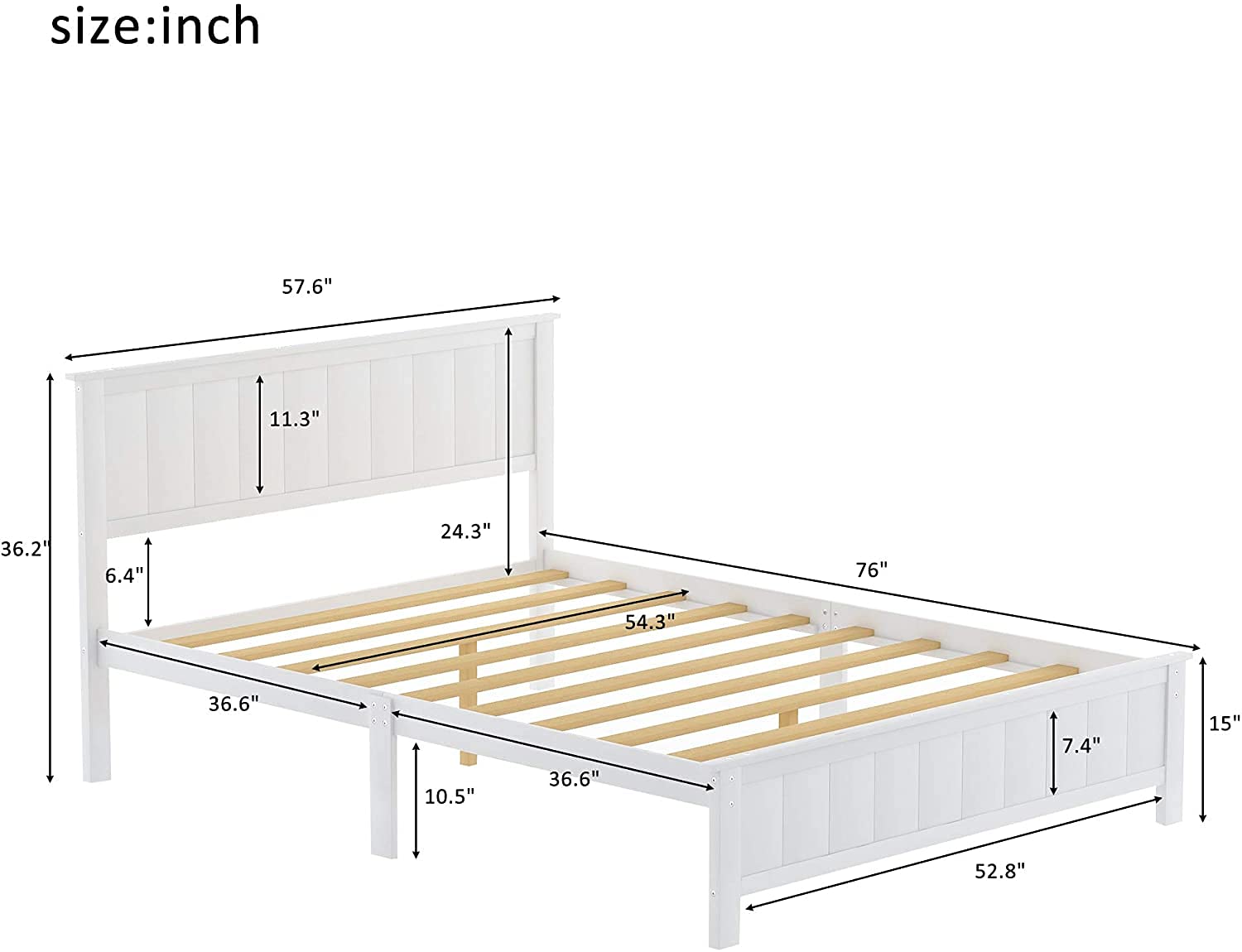 STP-Y Twin Size Platform Bed, Wood Platform Bed Frame with Storage Drawers, Wooden Platform Bed with Headboard for Kids Boys Girls Teens Adults, No Box Spring Needed, Easy Assembly, Gray