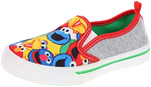Sesame Street Toddler Sneakers Allover Character Print, Toddler Size 7, Multi