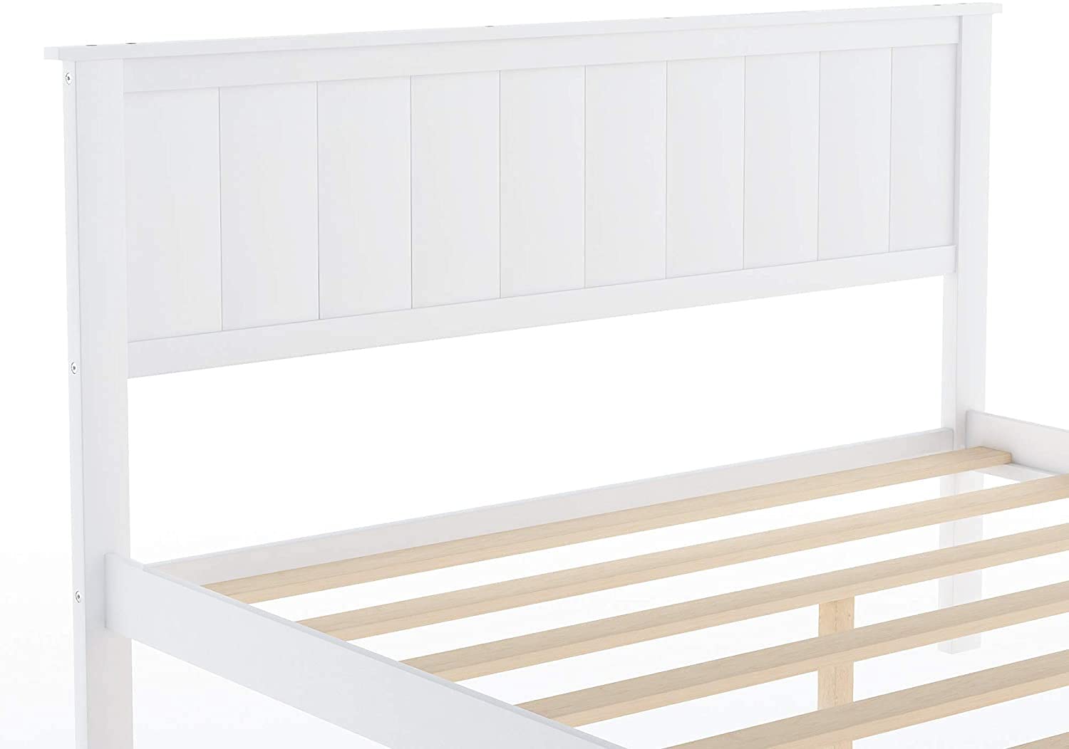STP-Y Twin Size Platform Bed, Wood Platform Bed Frame with Storage Drawers, Wooden Platform Bed with Headboard for Kids Boys Girls Teens Adults, No Box Spring Needed, Easy Assembly, Gray