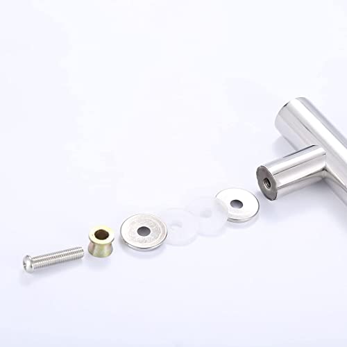 SIMPHONY 12 inches Heavy-Duty Commercial Grade-304 Stainless Steel Push Pull Door Handle/Sliding Barn Door Handle Set/Glass Door Pulls,Hardware - Fit Doors 1/2 to 2 ''