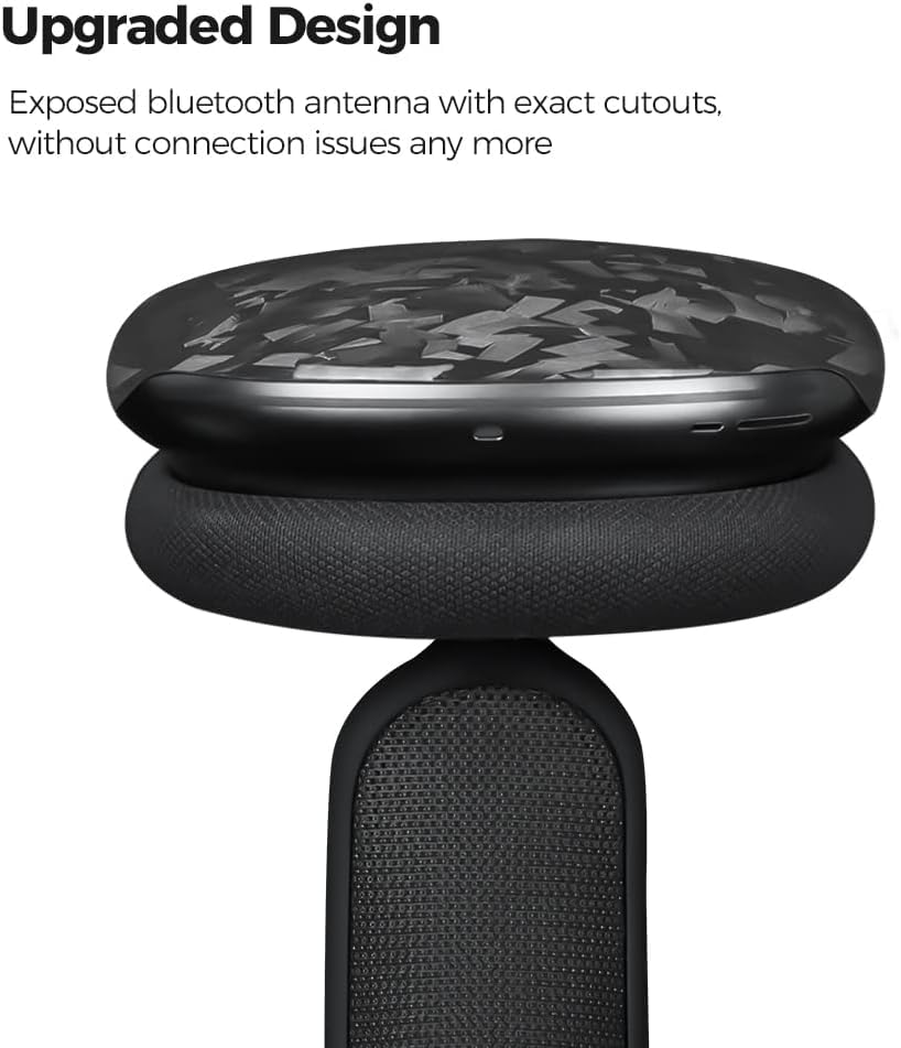 MONOCARBON Real Carbon Fiber Case for Airpods Max(2024 & 2020),Military Grade Protective Hard Cover for Apple Airpods Max Headphone from Daily Scratch,High-End Luxury Essential Accessories