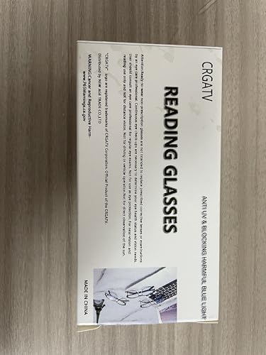 CRGATV 3-Pack Reading Glasses for Men Blue Light Blocking Metal Full Wide Frame Computer Readers Anti UV/Eye Strain/Glare (+2.5 Magnification Strength)