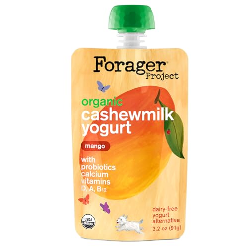 Forager Project Organic Kids Cashewmilk Yogurt, Mango, 3.2-Ounce