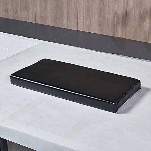 Waterproof Faux PU Leather Piano Bench Cushions with Ties for Kids Wooden Shoe Stool Pad 30"X 14" inch, Black