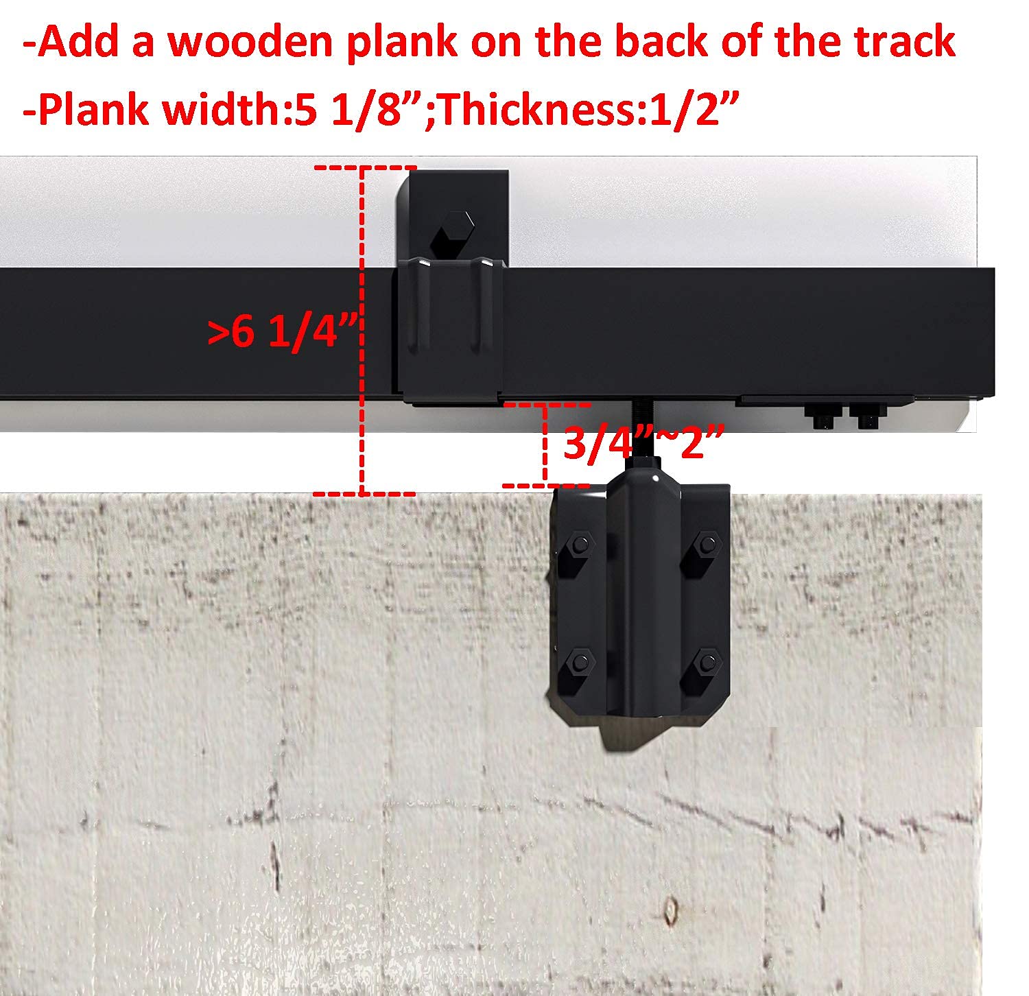 DIYHD 13FT Box Track Double Sliding Barn Door Hardware
