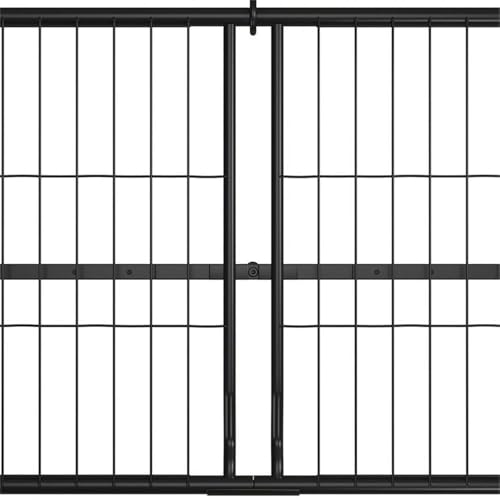 Pemberly Row Classic Design Full Size Metal Futon Frame in Black