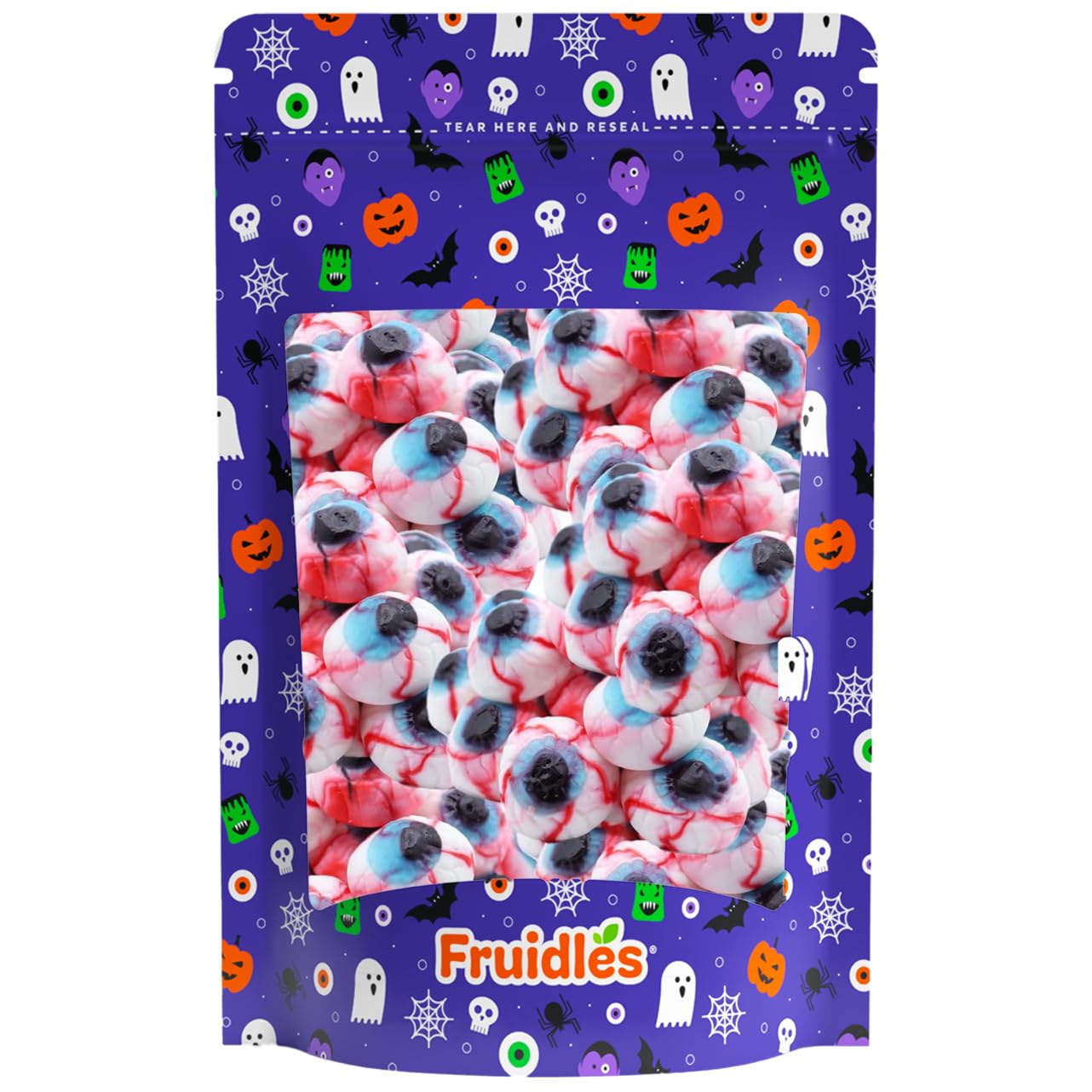 Fruidles Gummy Eyeballs Halloween Candy, Trick-Or-Treat Party Bag Fillers, Party Favor (Half-Pound)