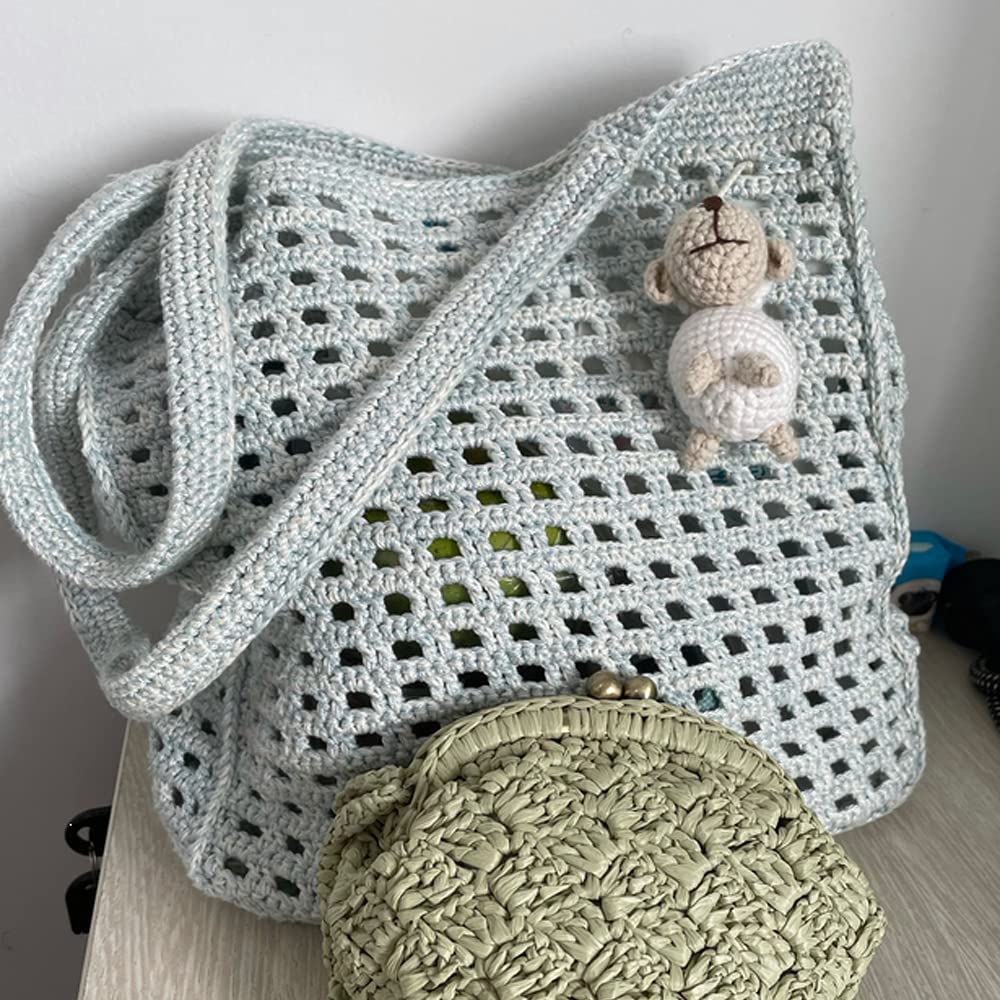 Blue Lace Cotton Yarn Crochet Lace Line for Knitting Scarf Bags Basket Sweater Accessory Yarn 100g