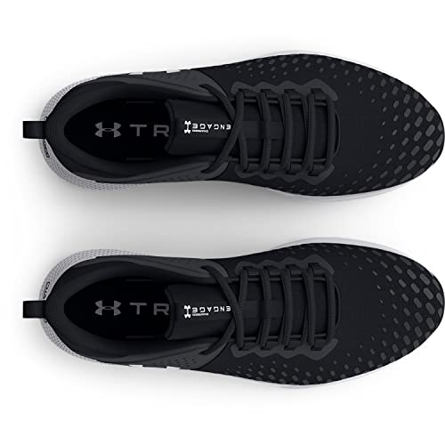 Under Armour Men's Charged Engage 2 Training Shoe, (001) Black/White/Black, 9
