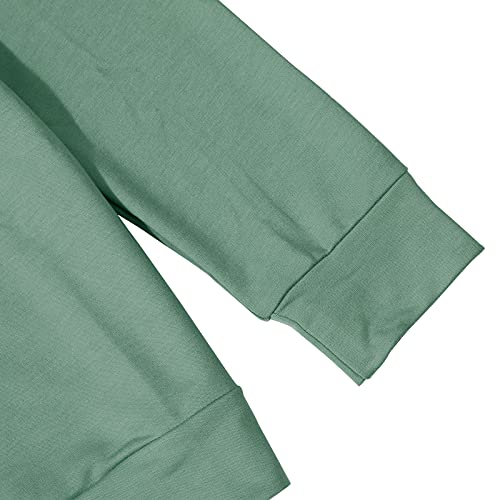 VILOVE Cute Sweatshirts for Women Chicken Graphic Long Sleeve Crew Neck Pullover Casual Fall Tops Shirts Green
