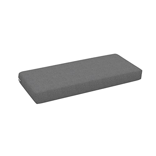 Creative Living Outdoor Bench/Settee/Swing Cushion with Two Patio Decorative Pillows, 3 Piece Set, Grey