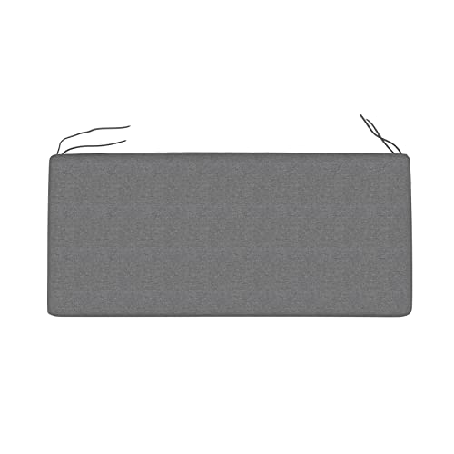 Creative Living Outdoor Bench/Settee/Swing Cushion with Two Patio Decorative Pillows, 3 Piece Set, Grey