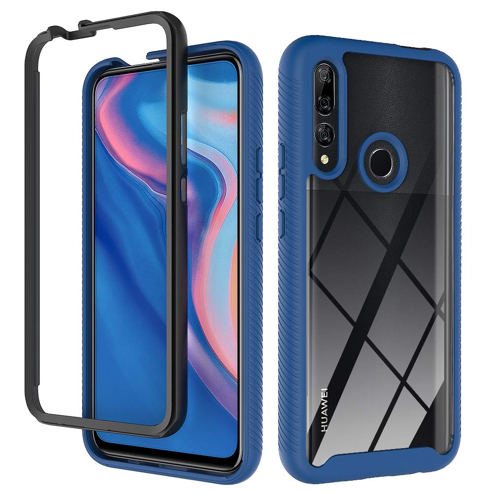 QiongNi Case Cover for Huawei Y9 Prime 2019, Anti-Fall and Shock-Absorbing, Blue