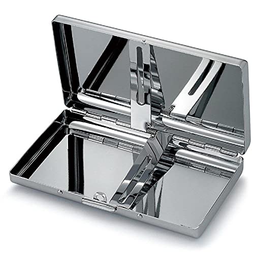Metal Cigarette Case Carapace Eyes Turtle Classic Metallic Silver Color Double Sided King Cigarette Case Design
