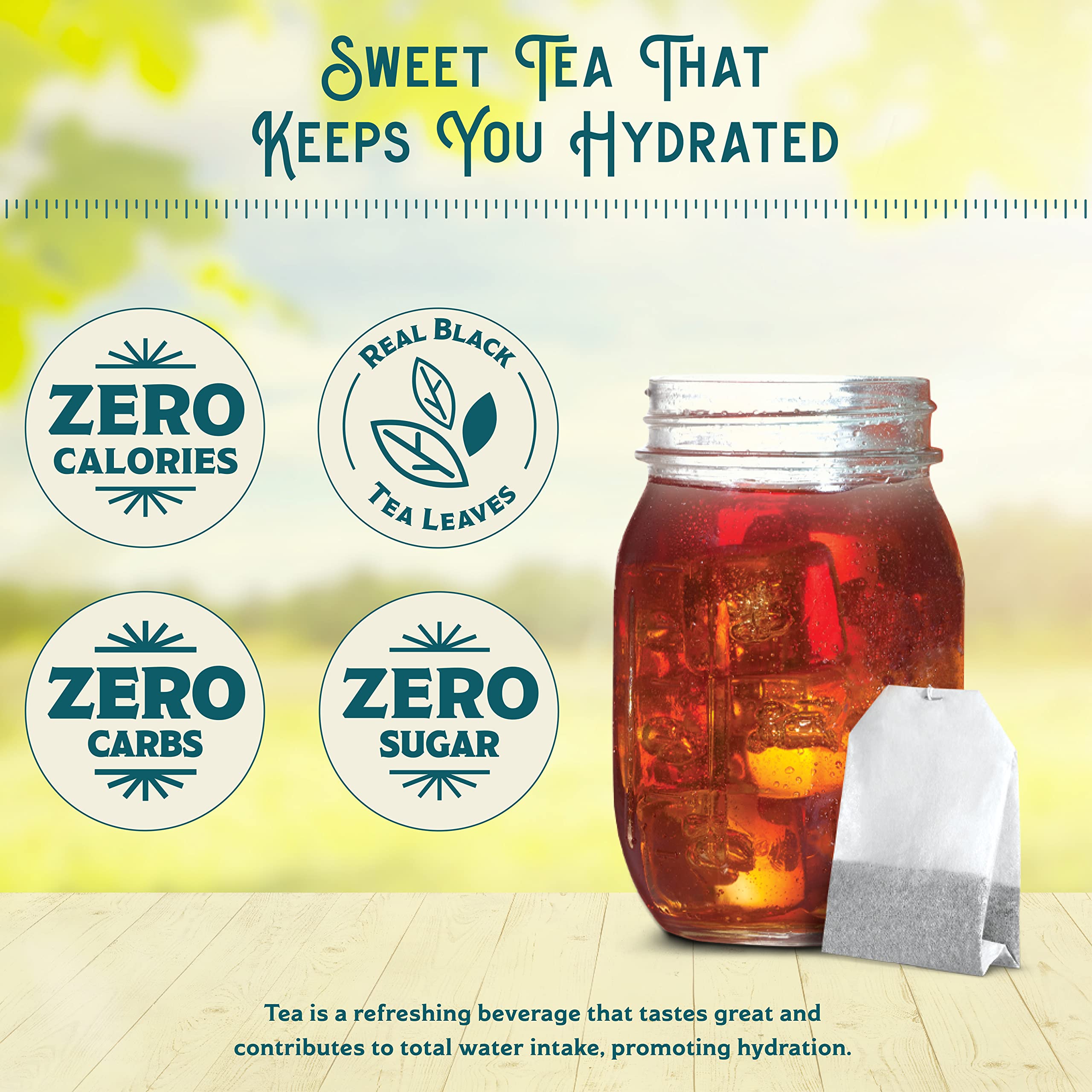 Southern Breeze Decaf Cold Brew Sweet Tea Raspberry Iced Tea with Black Tea and Zero Carbs Zero Sugar, 20 Individually Wrapped Tea Bags, Pack of 4