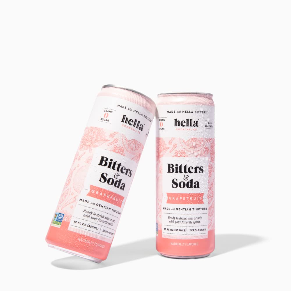HELLA COCKTAIL CO. Grapefruit Bitters & Soda 4pk, 12 FZ