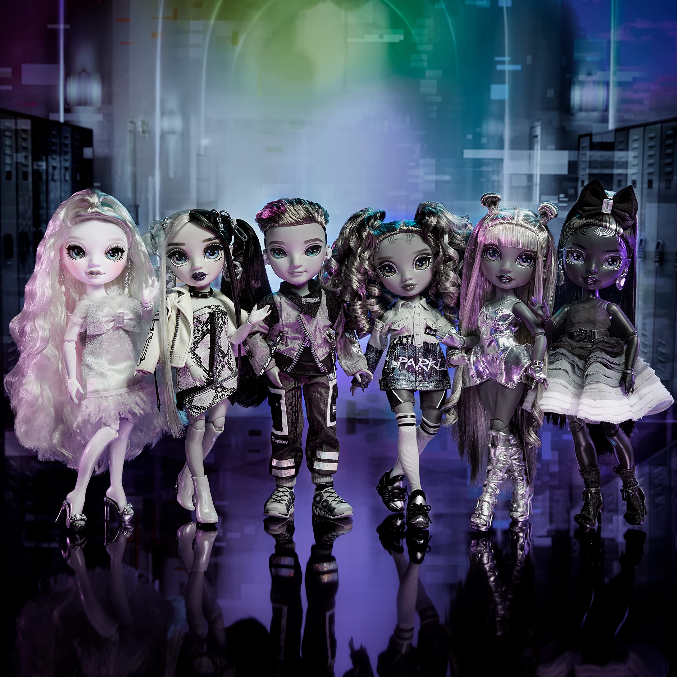 Rainbow High Shadow Series 1 Ash Silverstone- Greyscale Boy Fashion Doll. 2 Silver Designer Outfits to Mix & Match with Accessories, Great Gift, Multicolor, 583578EUC
