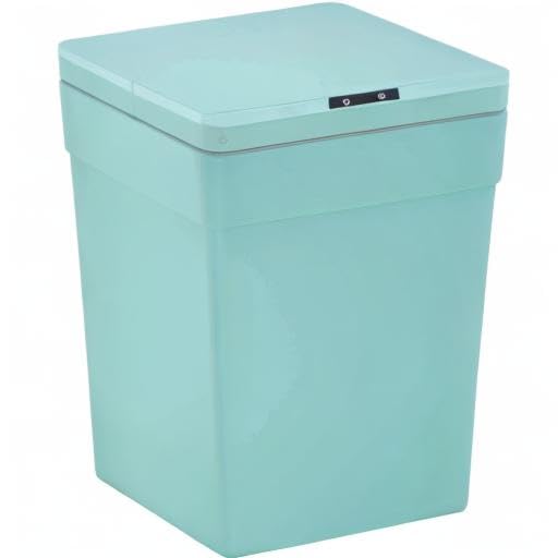Automatic Trash Can 13 Gallon Trash Can with Lid, Kitchen Garbage Can 50 Liter High-Capacity Waste Bins Touch Free Kitchen Trash Can Plastic Trash Can for Bathroom Bedroom Home Office, Blue