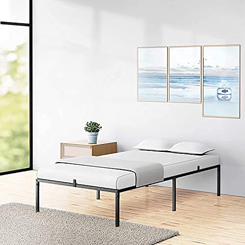 ELETHEBIA Full Bed Frame Platform,14 Inch Metal Full Size Bed Frames No Box Spring Needed,Heavy Duty Steel Slat Mattress Foundation,Easy Assembly,No Noise and No Shaking