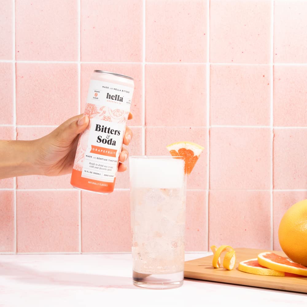 HELLA COCKTAIL CO. Grapefruit Bitters & Soda 4pk, 12 FZ