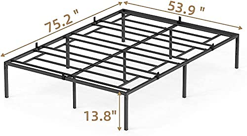 ELETHEBIA Full Bed Frame Platform,14 Inch Metal Full Size Bed Frames No Box Spring Needed,Heavy Duty Steel Slat Mattress Foundation,Easy Assembly,No Noise and No Shaking