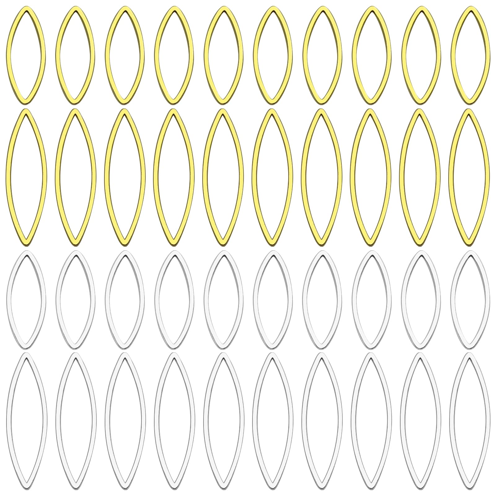 80pcs Beading Hoop Earring Finding Component Accessories Earrings Beading Hoop Geometric Earrings for Jewelry Making,DIY Crafts,Women Gifts(2 Colors,2 Sizes)