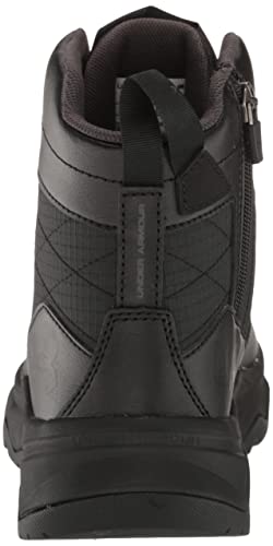Under Armour Men's Stellar G2 6" Side Zip Lace Up Boot, (001) Black/Black/Pitch Gray, 11.5