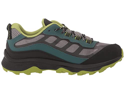 Merrell Moab Speed Low WTRPF Sneaker, Deep Green/Black, 3 US Unisex Big Kid