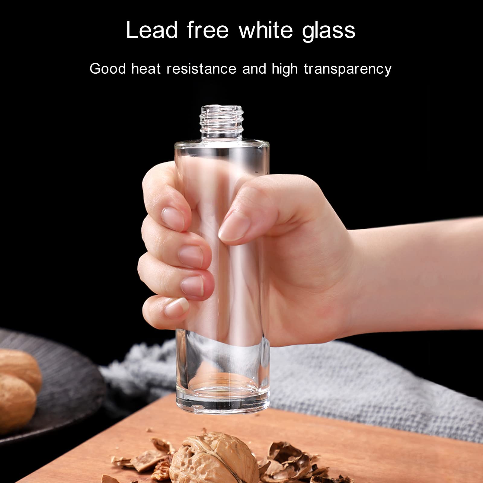 Mr WEI Olive Oil Dispenser Bottle, Olive Oil Spray, Oil Dispensing Cruets, Oil Spray Bottle for Kitchen Baking, Cooking, Salad, BBQ. Stainless Steel.