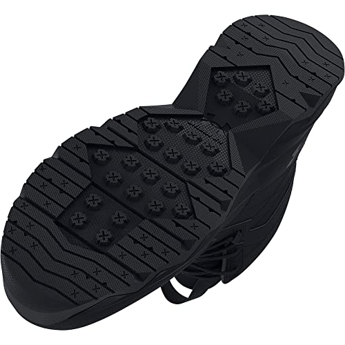 Under Armour Men's Stellar G2 6" Lace Up Boot, (001) Black/Black/Pitch Gray, 8