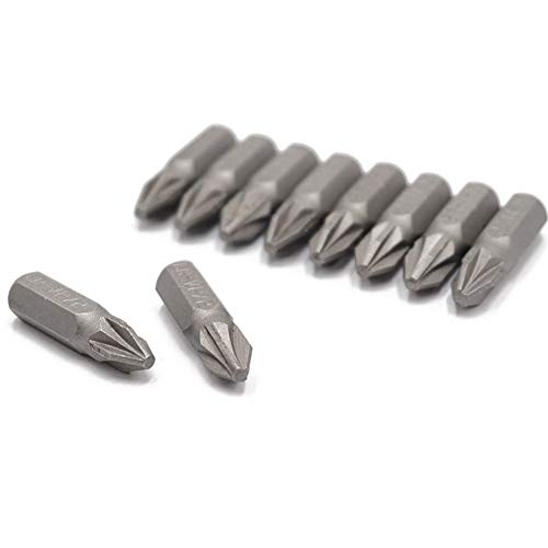JUN-STORE SENMIAO-TH 10Pcs 1/4 inch 25mm PZ2 Screwdriver Bit Set Repair Tools Screwdrivers Kit Hex Shank Drill Bit for Power Household Hand Tools