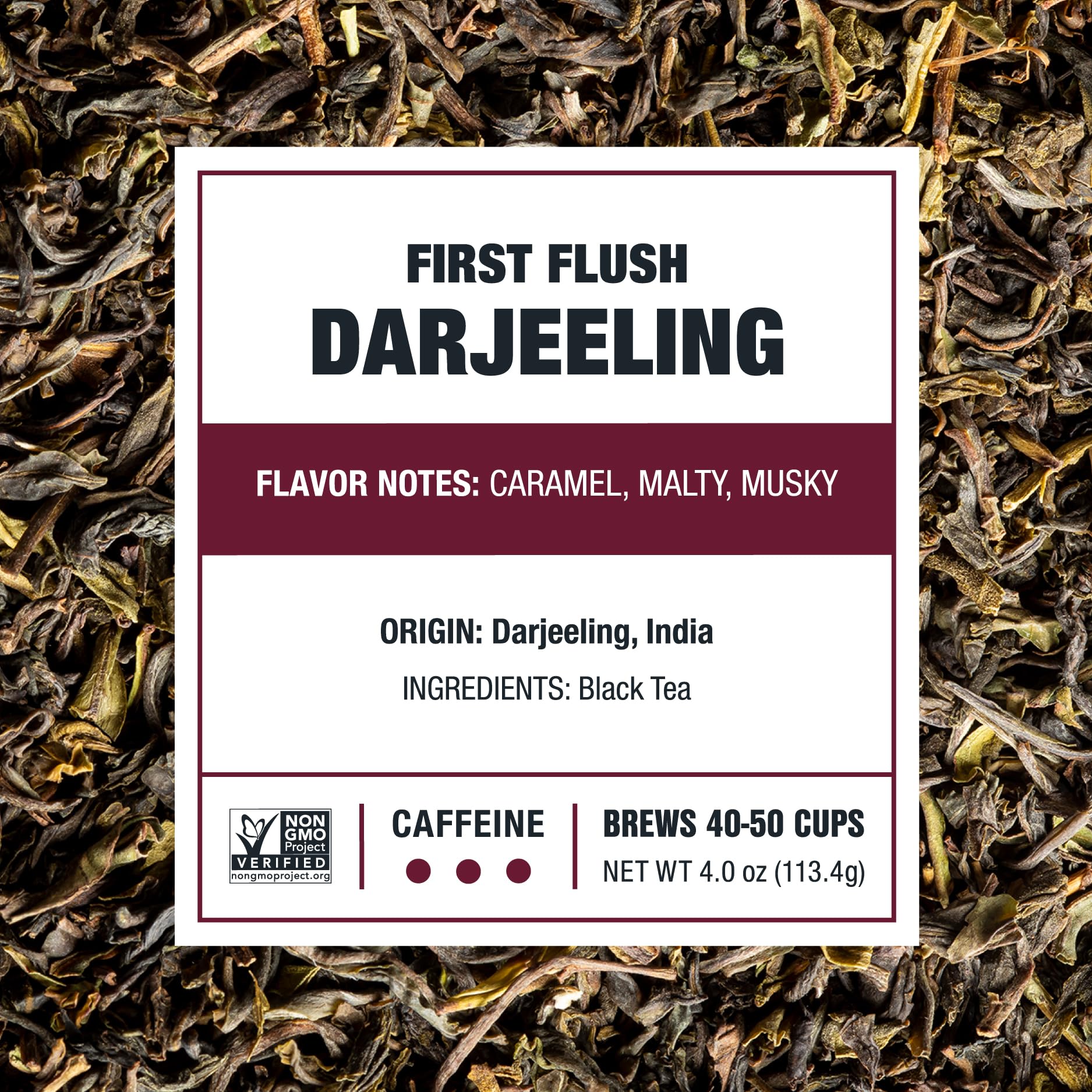 Tiesta Tea - First Flush Darjeeling Black Tea | Loose Leaf | Single Origin Premium Black Tea from India | Pure High-Caffeinated Blend | Makes Hot or Iced & Up to 50 Cups | 4oz Refillable Tin