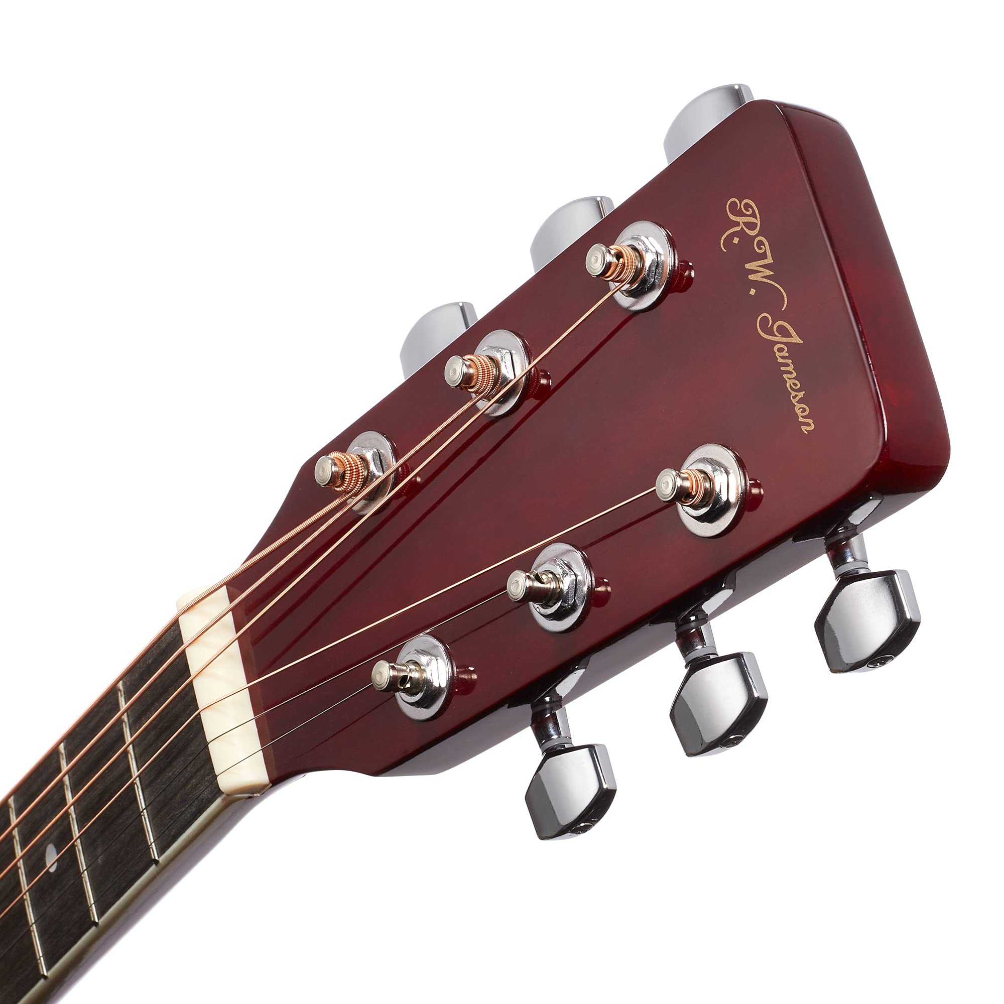 Jameson Guitars Full Size Thinline Acoustic Electric Guitar with Free Gig Bag Case & Picks Sunburst Right Handed