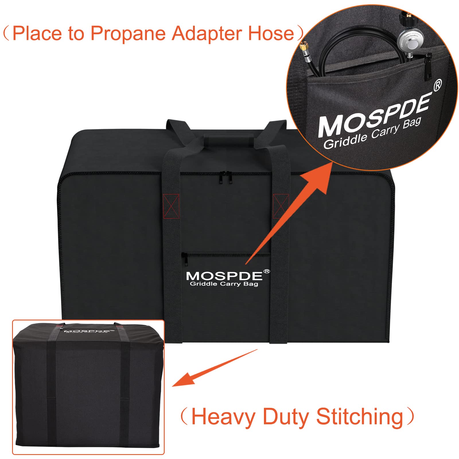 Griddle Carry Bag Fits for Blackstone 22 Inch Table Top Griddle with Grill Cover and Stand, Fits Blackstone 22" Grill Griddle with the Lid and Stand Carrying Bag 600D Heavy Duty Water-Resistant