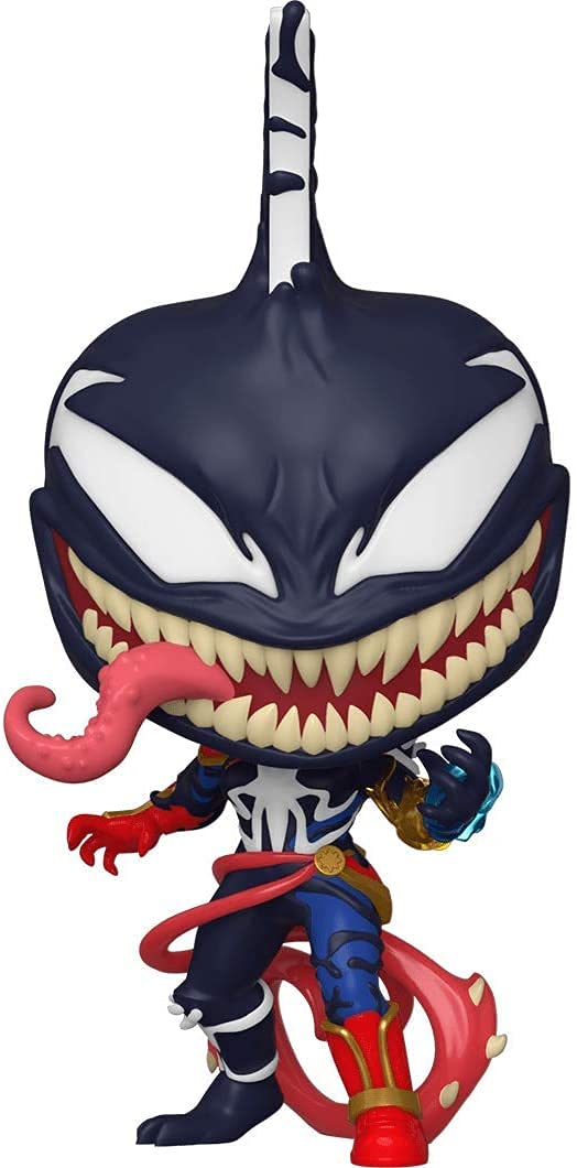 POP Marvel: Venom - Venomized Captain Marvel Funko Pop! Vinyl Figure (Bundled with Compatible Pop Box Protector Case), Multicolored, 3.75 inches