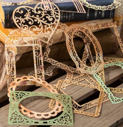 40 PCS Vintage Cutout Lace Scrapbook Paper Scrapbooking Supplies Kit Decorative Paper Collage Junk Journaling for Art Journaling Bullet Junk Journal Planners Album Notebook Craft