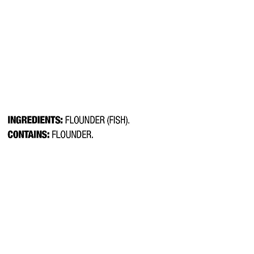 Amazon Fresh Brand, Wild Caught Flounder Boneless Skinless Fillet Portions, Frozen, Sustainably Sourced, 1 Lb