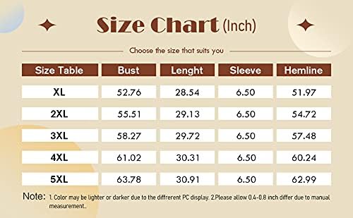 Fisoew Womens Plus Size T-Shirts Summer Oversized Half Sleeve Crew Neck Tunic Tops Tees Khaki