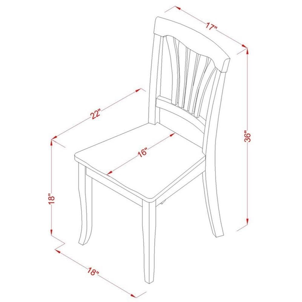 East West Furniture DMAV5-OAK-W 5 Piece Dinette Set for 4 Includes a Round Dining Room Table with Dropleaf and 4 Kitchen Dining Chairs, 42x42 Inch, Oak