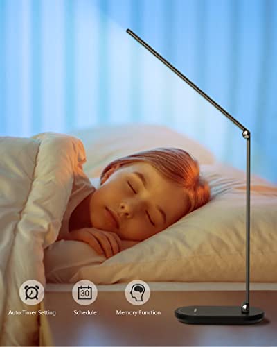 VOCOlinc LED Desk Lamps Compatible with Alexa HomeKit Google, Smart Desk Lights with Stepless Dimming, Timer, Eye-Caring Desk Lamps for Home Office, Reading, Study, Crafts