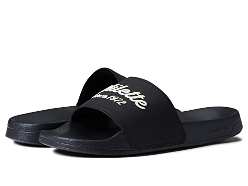 adidas Unisex Adilette Shower Slides Sandal, Core Black/Wonder White/Core Black, 12 US Women